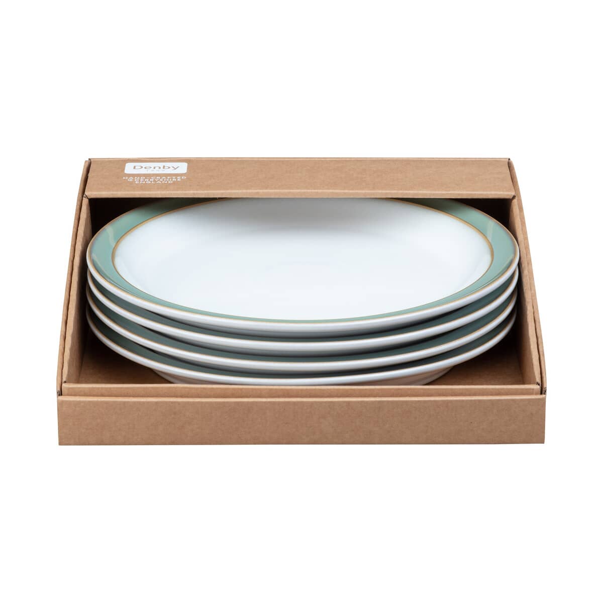 Denby Regency Green 4 Piece Dinner Plate Set - (002041005) - eCookshop