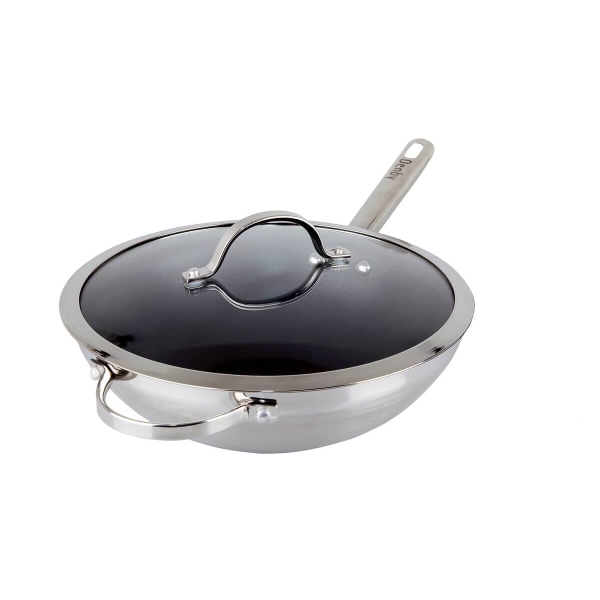 Denby Stainless Steel 30cm Wok - (188011412) - eCookshop