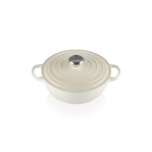 Le Creuset Cast Iron 24cm Soup Pot Casserole Meringue - (21114247160430 ...