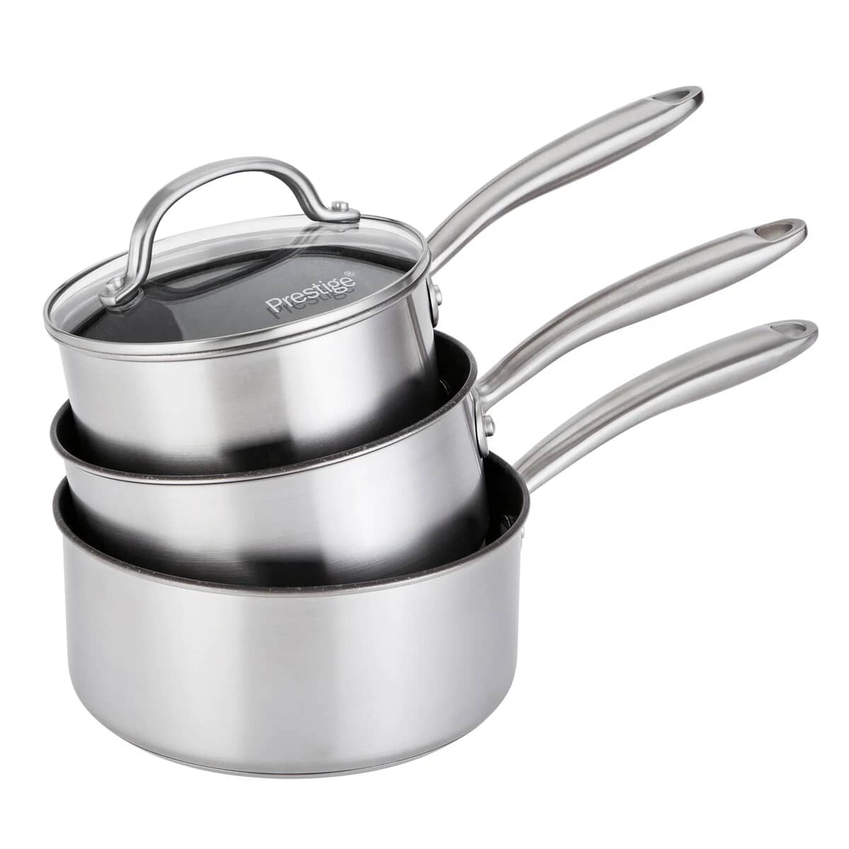 Prestige Scratch Guard Stainless Steel Saucepan Set 3 Piece 76343 eCookshop