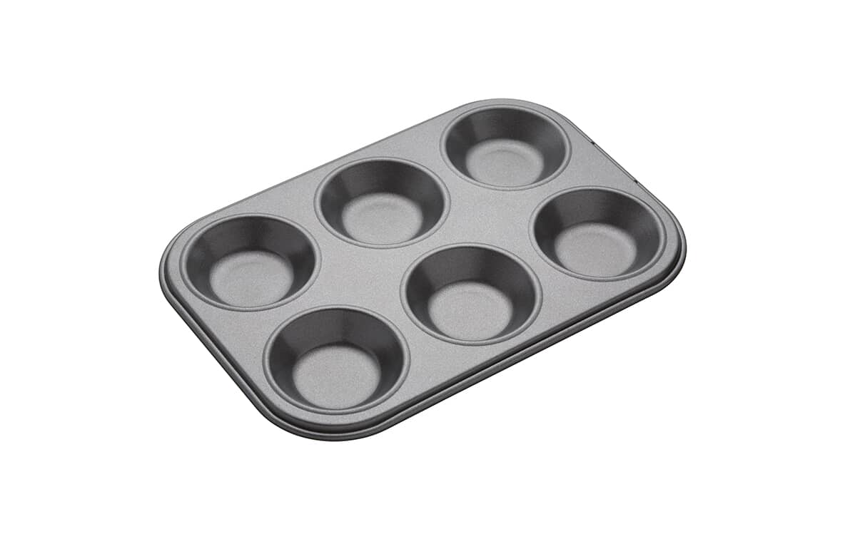 MasterClass Non Stick 6 Hole Shallow Baking Pan
