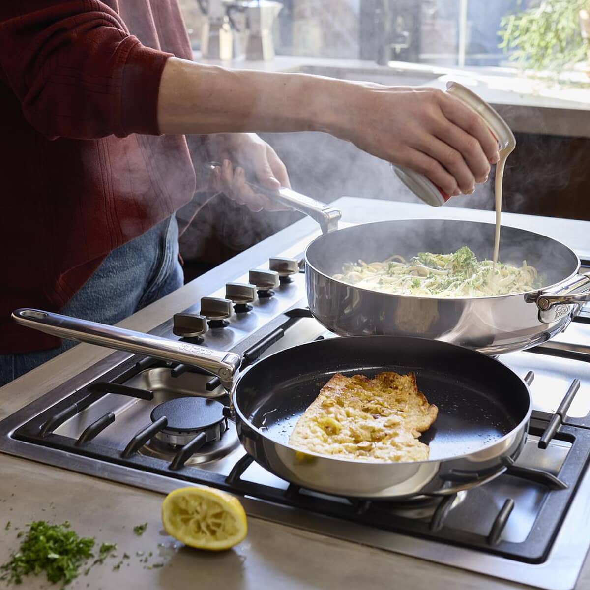 Joseph Joseph Space Steel Folding Handle Non-Stick 24cm Frying Pan ...