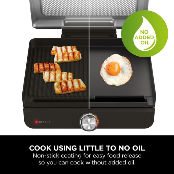 Ninja Sizzle Indoor Grill & Flat Plate - (GR101UK) - eCookshop