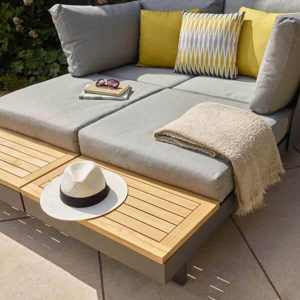 Bramblecrest Vilamoura Square Modular Sofa with Square FSC Teak Coffee ...