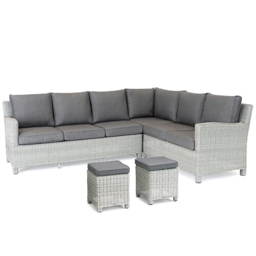 Kettler Palma Signature Corner Sofa Set LH without Table Whitewash ...