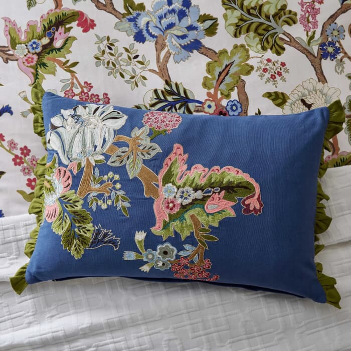 Sanderson Fusang Tree Peacock Blue - JustLinen