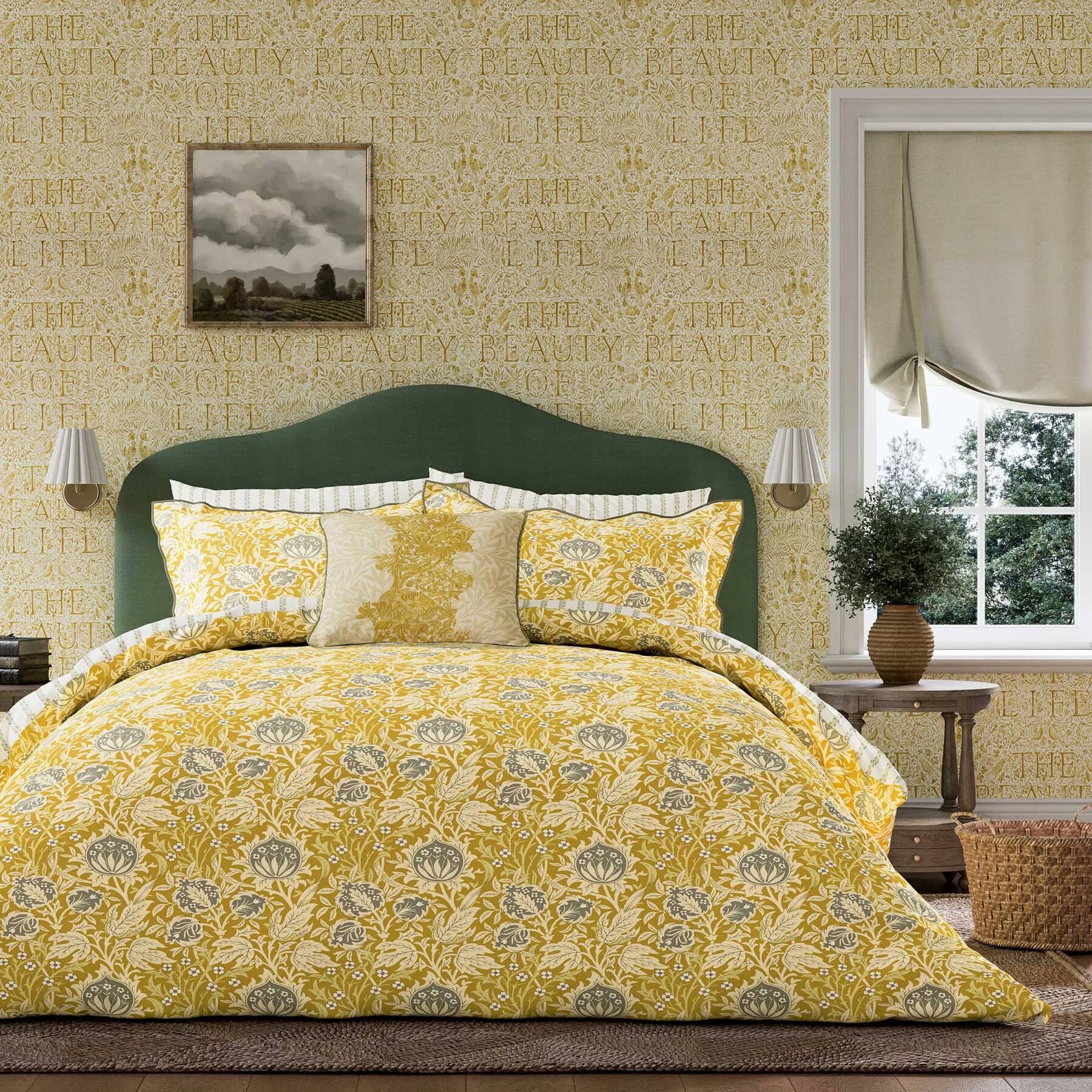 William Morris Elmcote Sunflower JustLinen