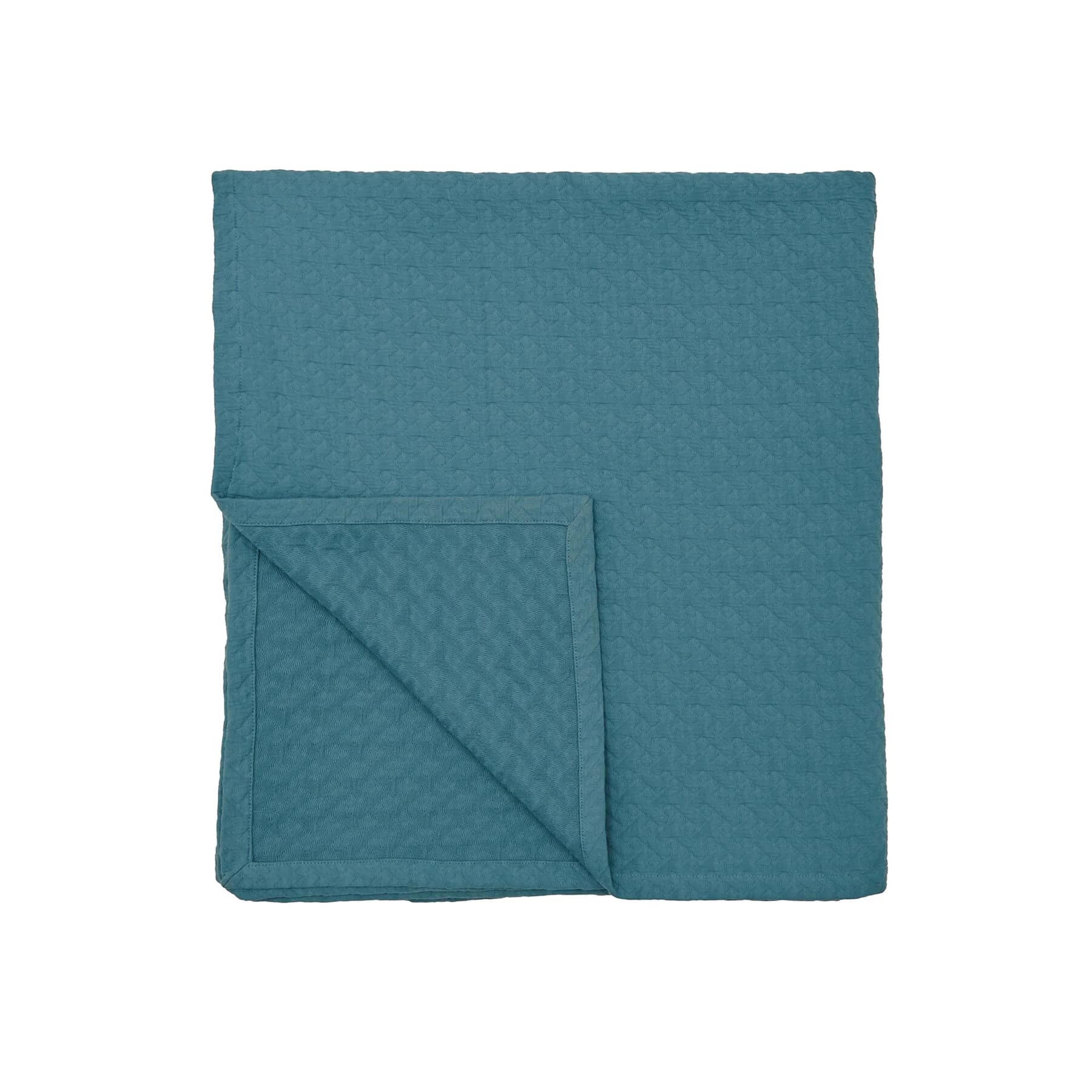 Ted Baker Matelasse Throw Blue - JustLinen
