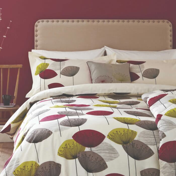 Sanderson Dandelion Clocks Blackcurrant - JustLinen