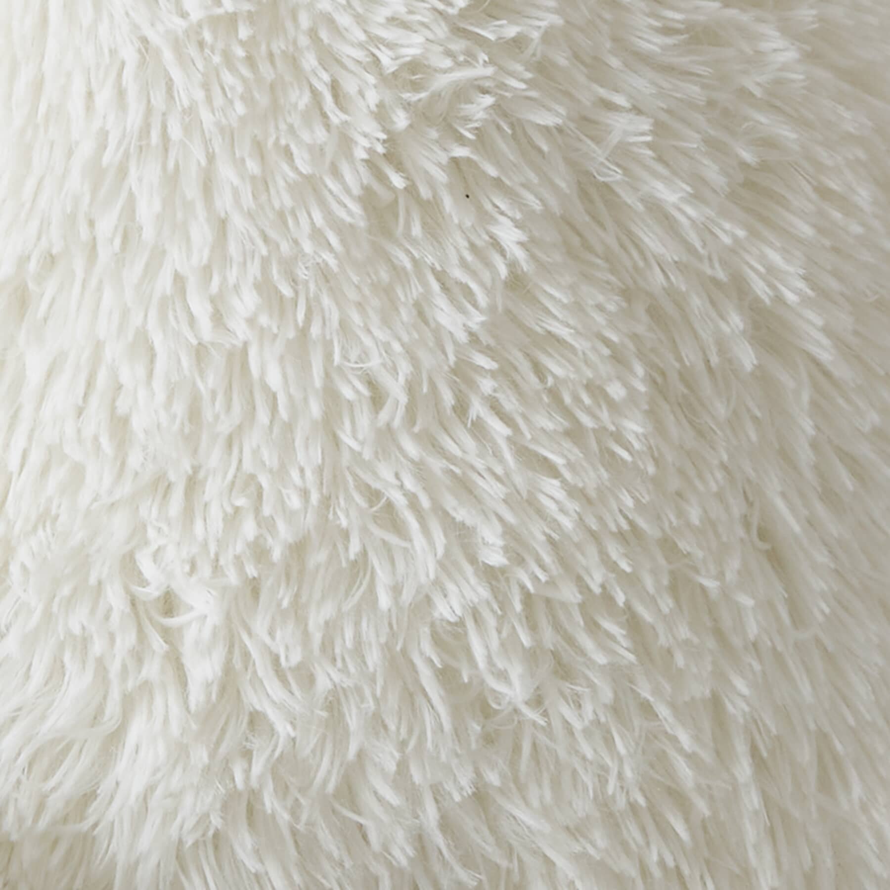 Catherine Lansfield Cuddly Shaggy Cuddle Cushion Cream - JustLinen
