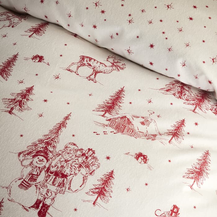 Vantona Santa Toile Quilt Cover - JustLinen