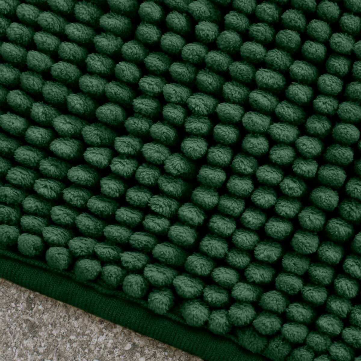 Catherine Lansfield Bobble Bath Mat Dark Green - JustLinen