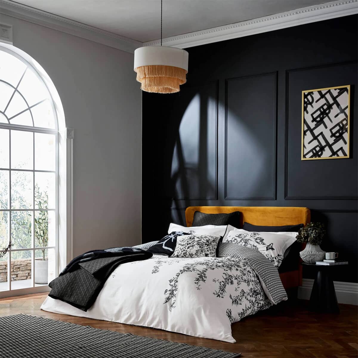 Ted Baker Elegance Floral Border Mono - JustLinen